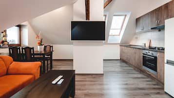 Apartamento empresarial | 1 quarto, camas Tempur-Pedic, escrivaninha