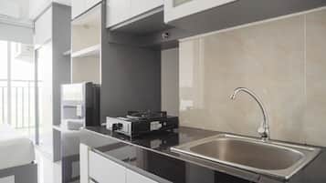 Estúdio | Cozinha privada | Geladeira grande, cooktop