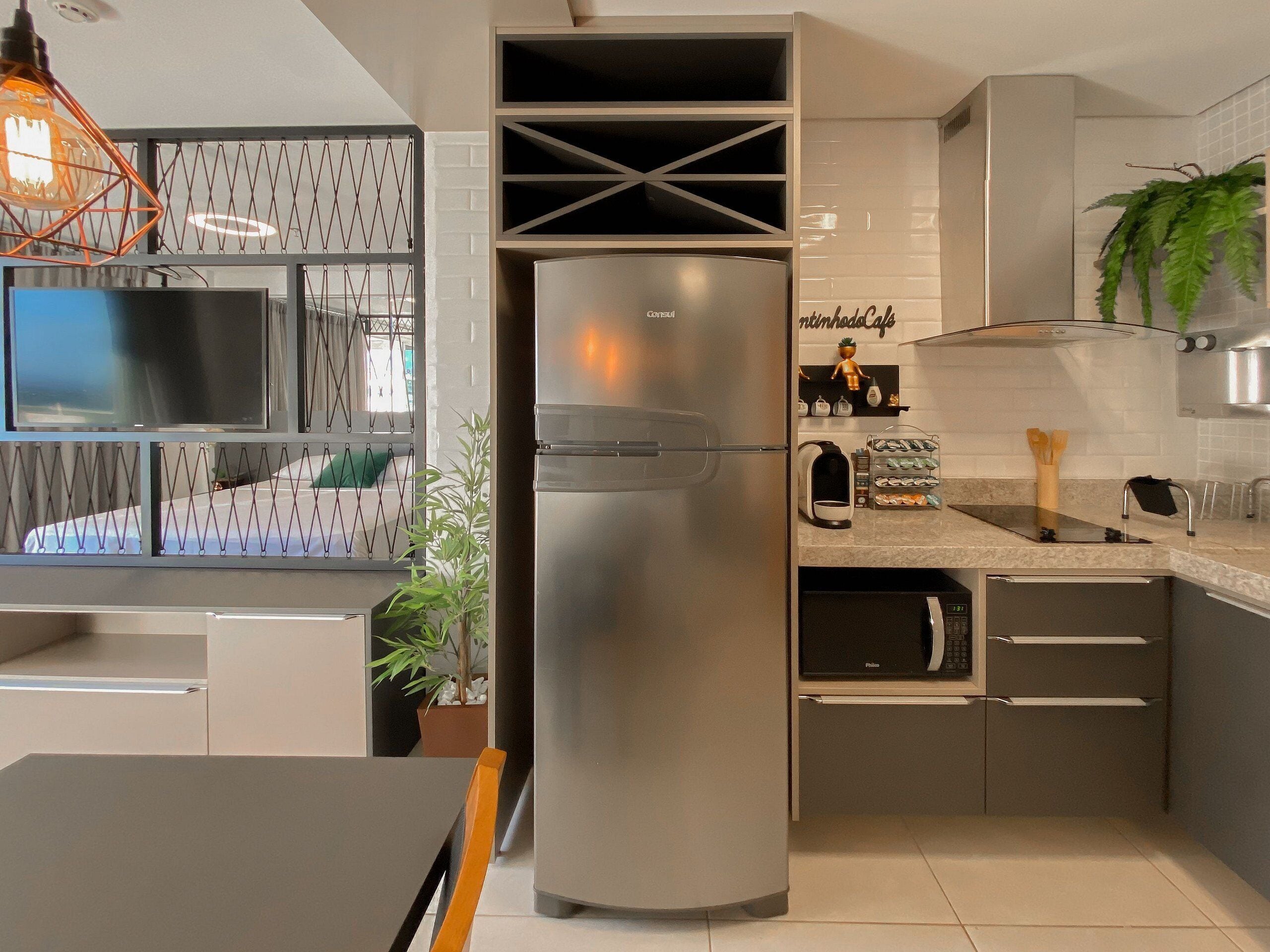 Apartamento | Cozinha privada | Micro-ondas, cafeteira/chaleira, liquidificador