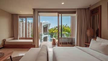 Quarto luxo, vista para a piscina (Deluxe Lagoon View) | Vista da sacada