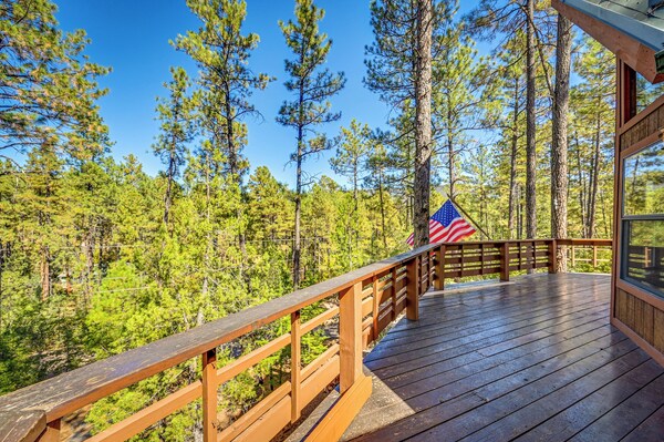 Furnished Deck + Forest Views: Pine Retreat! - Pine, AZ