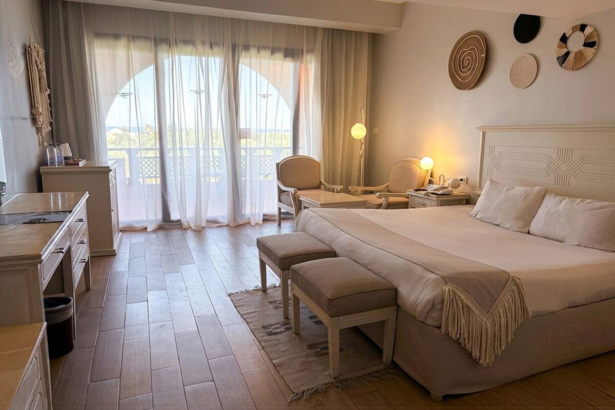 Deluxe King Sea View | Lençóis de algodão egípcio, roupa de alta qualidade 
