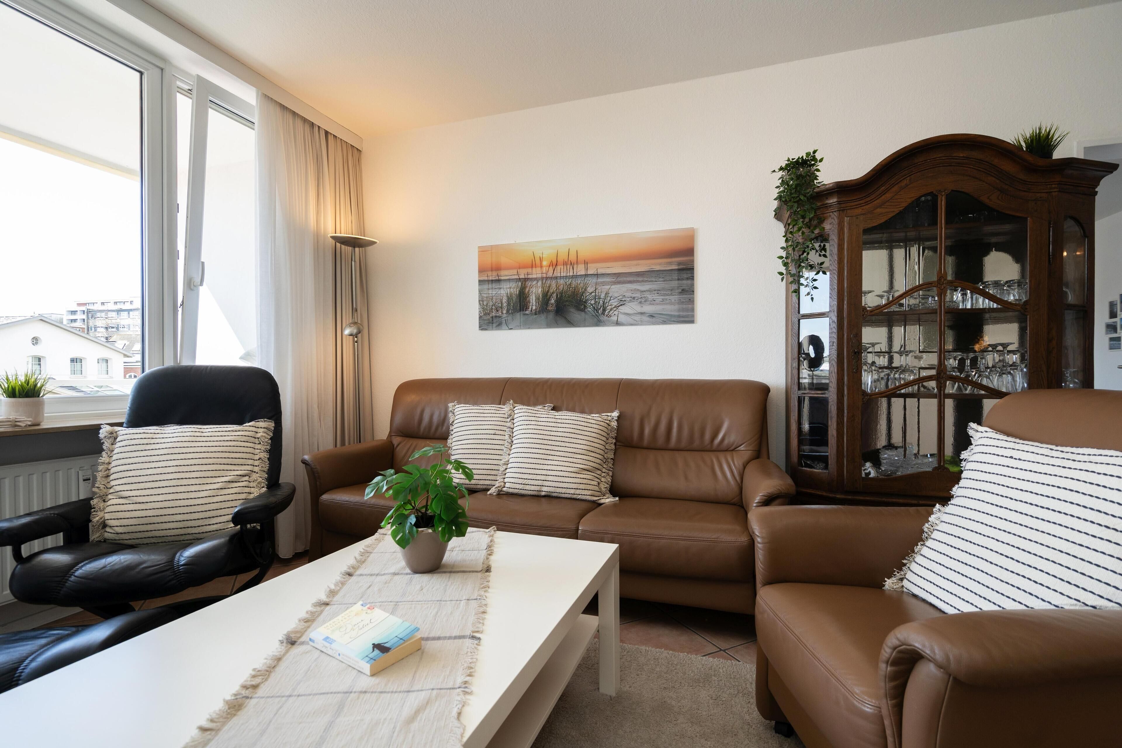 Gemütliches 2-zimmer App. Mit Meerblick, Strandnah, 2 Balkone, Stellplatz, Wlan - Kampen