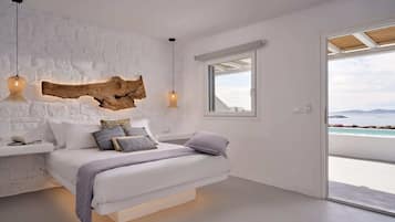 Deluxe Double Suite with Balcony and Sea View | 1 quarto, lençóis de algodão egípcio, roupa de alta qualidade
