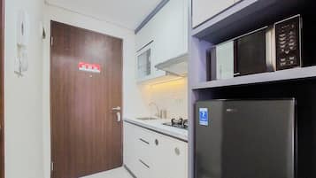 Estúdio | Cozinha privada | Geladeira grande, cooktop