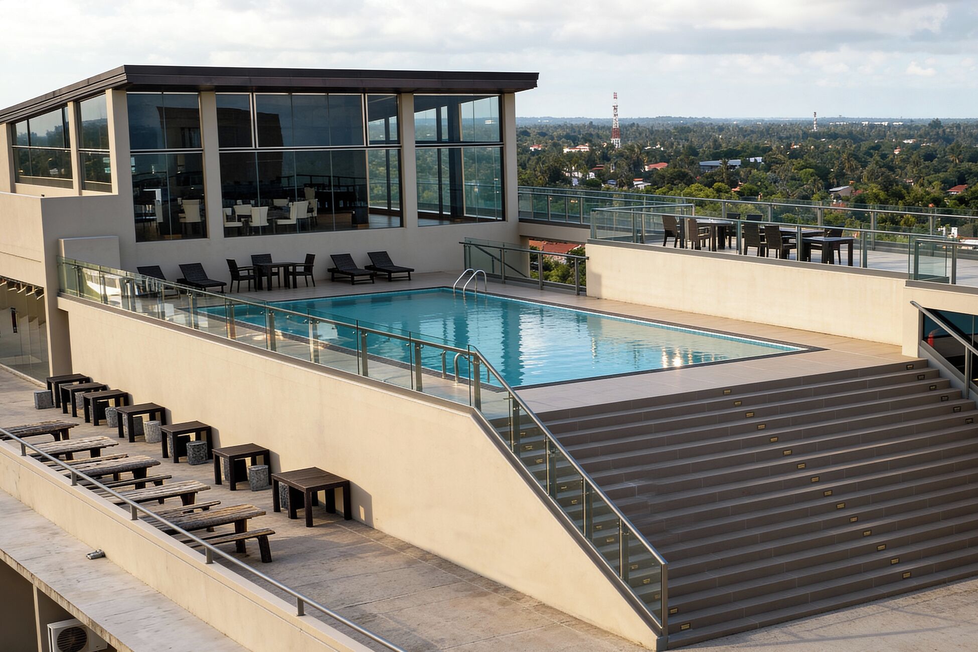 Terraço no piso superior