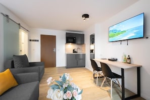 Apartamento premium | Roupas de cama antialérgicas, Wi-Fi de cortesia