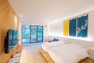Quarto Twin, não fumadores (2F) | Secretária, Wi-fi grátis, roupa de cama fornecida 