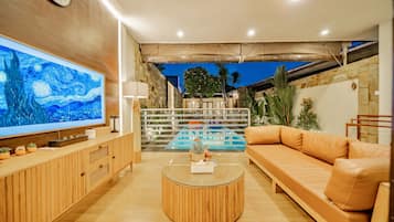 Vila superluxo, várias camas | Área de estar