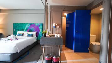 Quarto casal luxo | Escrivaninha, quartos à prova de som, Wi-Fi de cortesia, roupa de cama