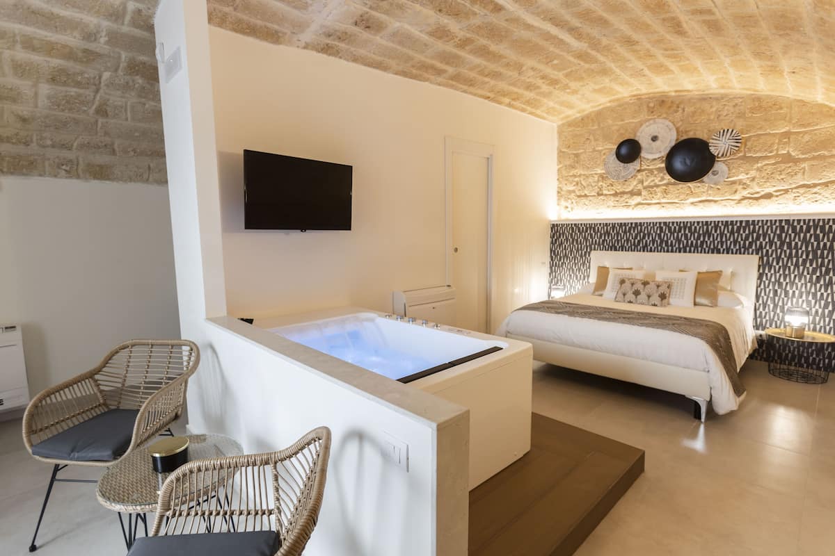 Suíte superluxo | 1 quarto, roupas de cama antialérgicas