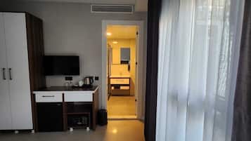1 quarto, roupas de cama premium, frigobar, cofres nos quartos