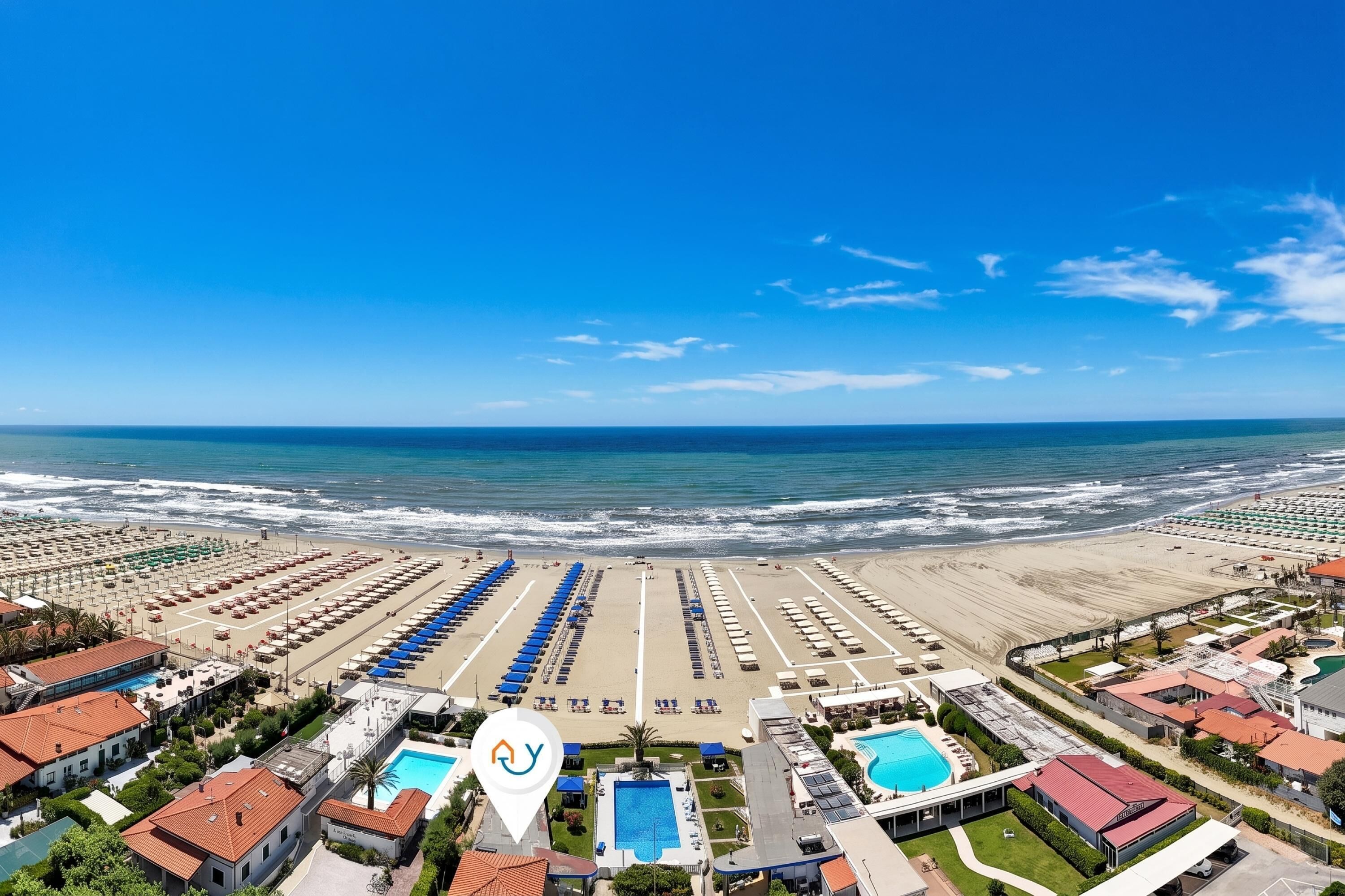 Apartamento Familiar, 2 quartos, em frente ao mar (La Casina Del Pescatore On the Beach) | Praia | Na praia 