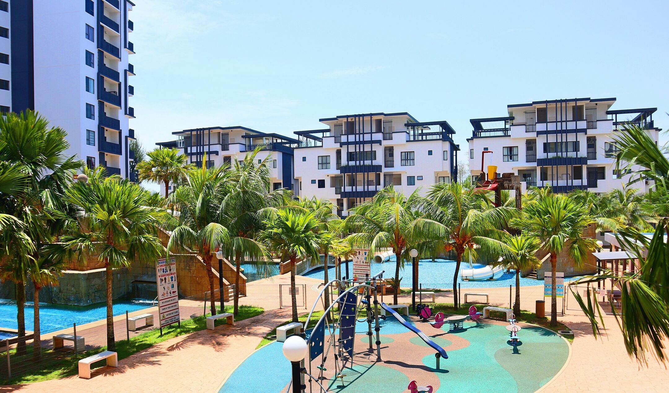 Apartamento standard, 2 quartos, vista para a piscina, ao lado da praia | Vista do quarto