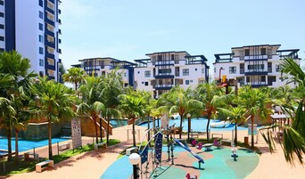 Apartamento Standard, 2 quartos, vista para a piscina, junto à praia | Vista do quarto