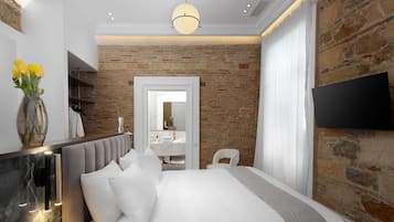 Suite, 1 cama king-size, banheira de hidromassagem grande | 1 quarto, minibar, cofre no quarto, quartos insonorizados