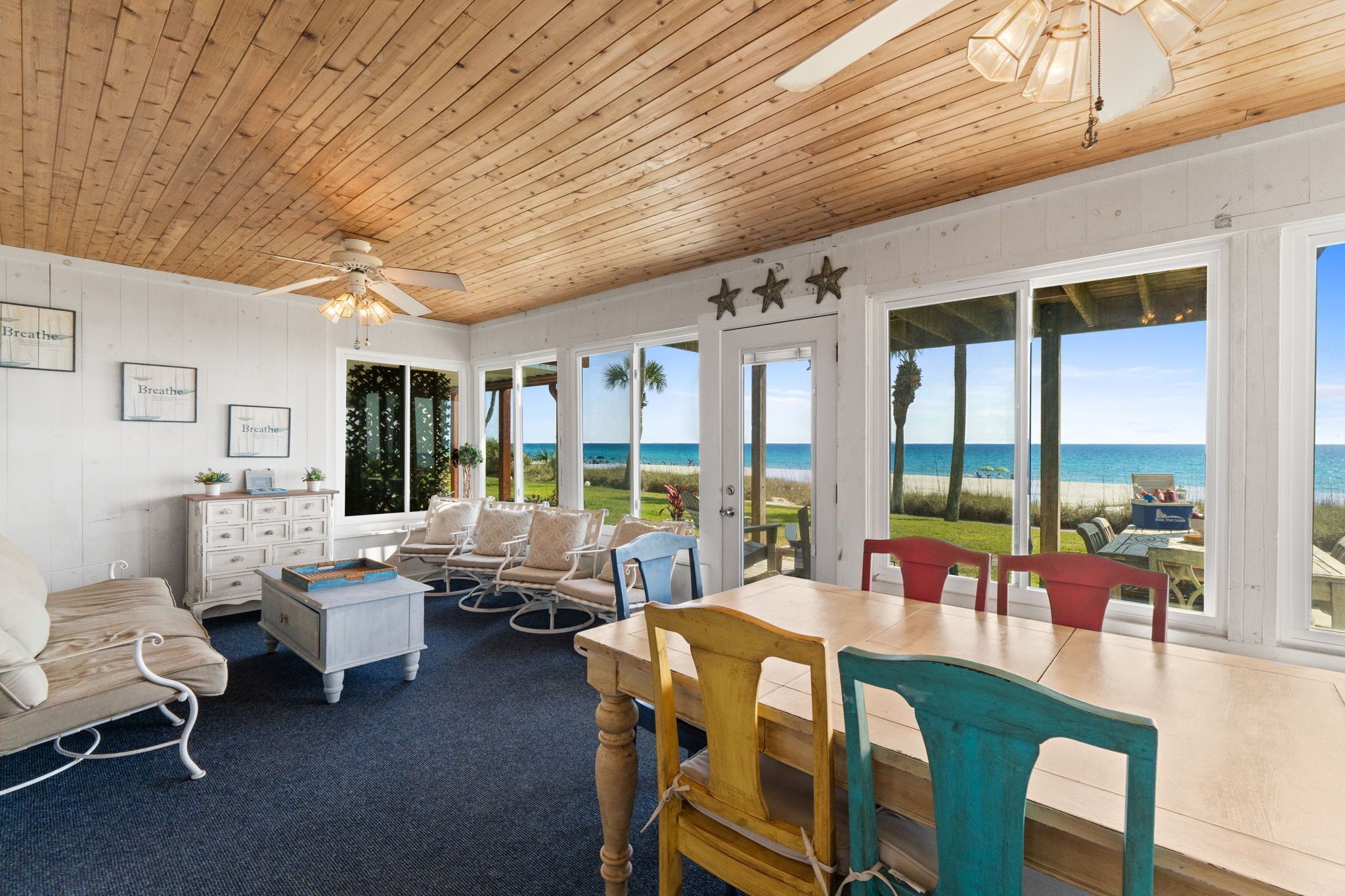 Casa panorâmica, 3 quartos, varanda, de frente para a praia | 4 quartos, Wi-Fi de cortesia, roupa de cama