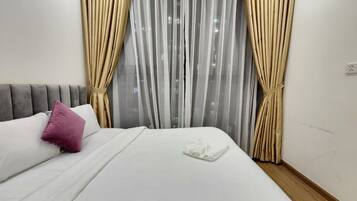 Apartamento Deluxe, 1 quarto | Wi-fi grátis, roupa de cama fornecida