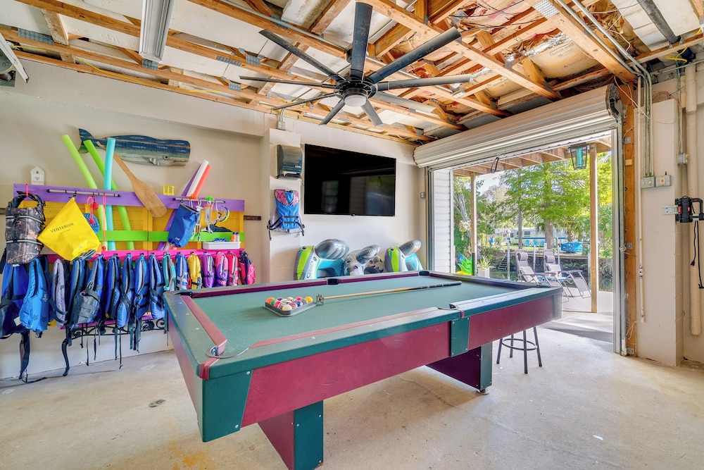 Spring Hill Home On Canal: Boat Dock & Pool Table! - Spring Hill, FL