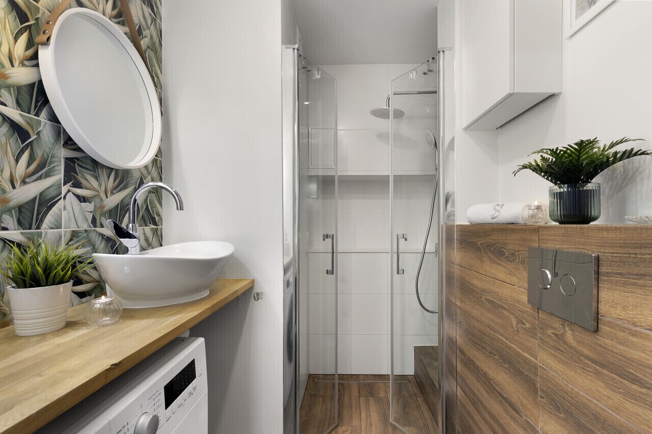 Apartamento conforto | Banheiro | Toalhas de banho 