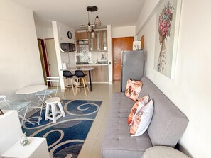 Apartamento exclusivo | 1 quarto, escrivaninha, ferros/tábuas de passar roupa, Wi-Fi de cortesia