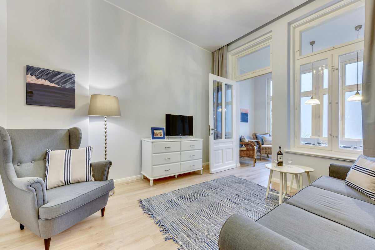 Apartamento Familiar | 1 quarto, ferro/tábua de engomar, Wi-fi grátis, roupa de cama fornecida 