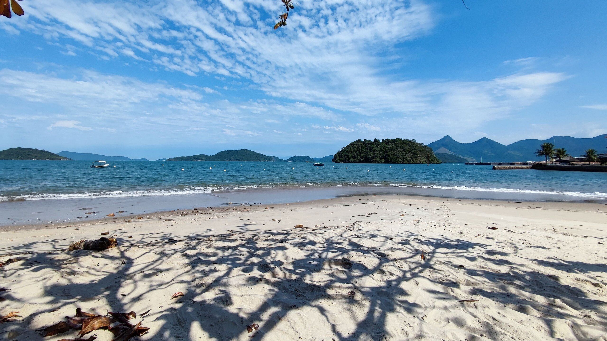 Uma praia privada, praia de areia branca 
