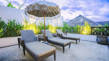 Villa Familiar, 3 quartos, piscina privativa, vista para o jardim | Terraço/pátio interior