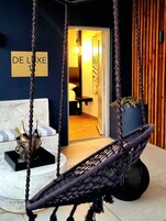 Quarto casal luxo | Terraço/pátio