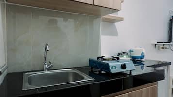 Estúdio | Cozinha privada | Geladeira grande, cooktop