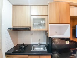 Estúdio | Cozinha privada | Geladeira grande, cooktop