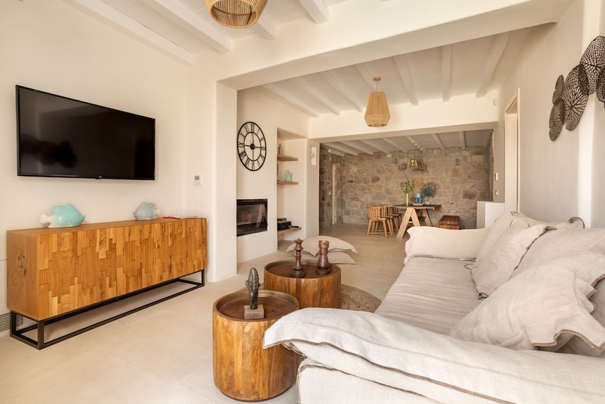 Villa "The Blue Diamond" Avec Vue Sur Mer, Wi-fi Et Climatisation - Mykonos