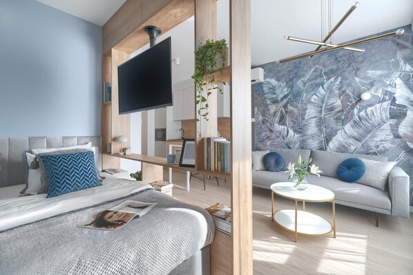 Apartamento Deluxe | 1 quarto, ferro/tábua de engomar, berços/camas para crianças 