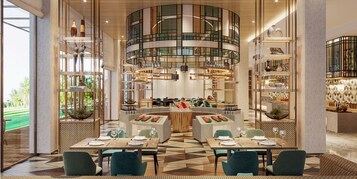 Café da manhã com buffet todos os dias mediante uma taxa