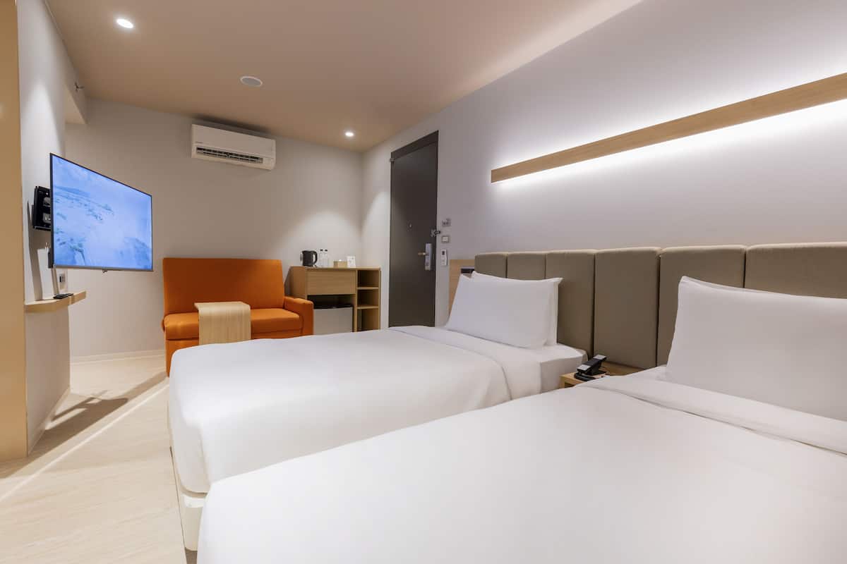 Quarto Twin Standard | 1 quarto, quartos insonorizados, Wi-fi grátis, roupa de cama fornecida