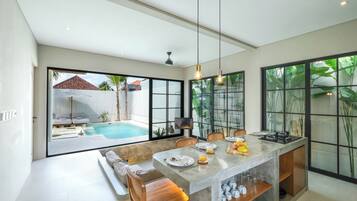 Villa, 2 quartos | Sala de jantar