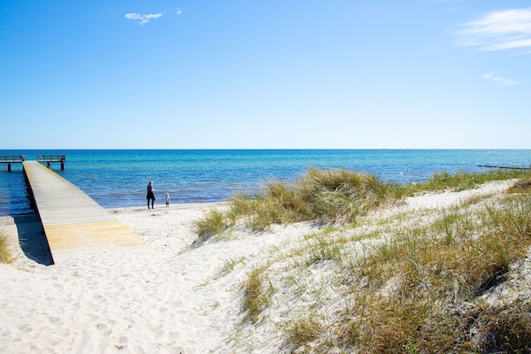 Perto da praia, praia de areia branca