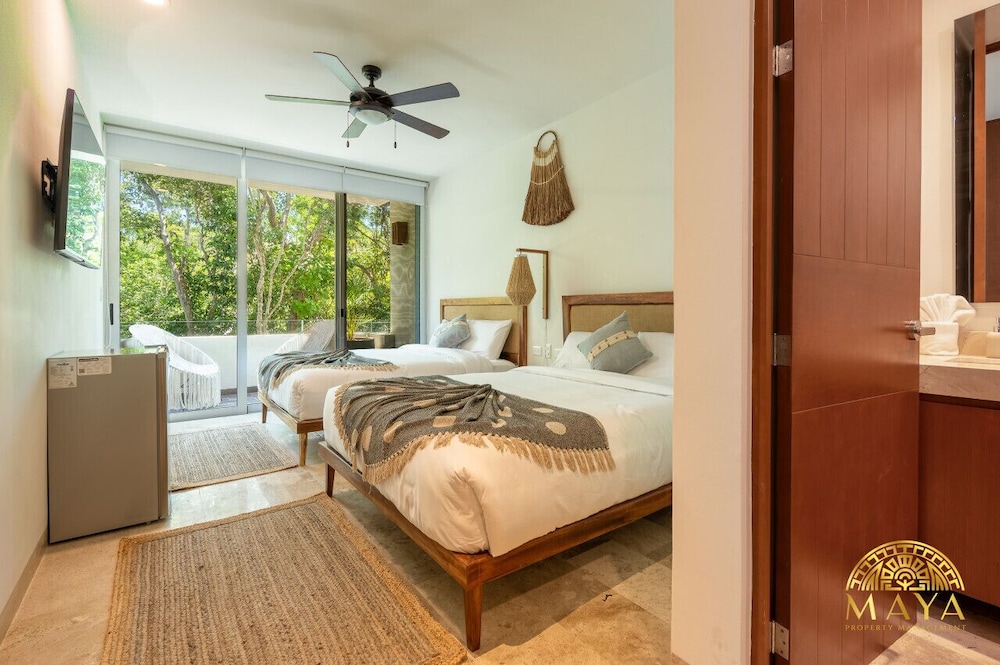 Nhoa 206c Lux 1br Condo Jungle View In Aldea Zama - Paradise Beach