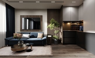 Estúdio luxo | Área de estar | Smart TV 50 polegadas com canais a cabo