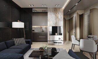 Apartamento luxo | Área de estar | Smart TV 50 polegadas com canais a cabo