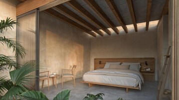 Penthouse Deluxe | 1 quarto, camas de colchão viscoelástico, secretária 