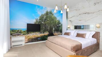 Villa de Luxo, 4 quartos, piscina privativa, vista para o mar | 4 quartos, cofre no quarto, ferro/tábua de engomar, Wi-fi grátis