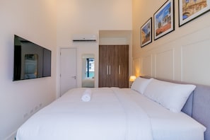 Apartamento | 1 quarto, roupa de alta qualidade, ferro/tábua de engomar, Wi-fi grátis 
