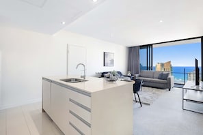 Apartamento, 1 quarto, vista para o oceano | Sala de estar