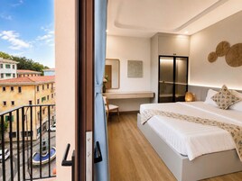 Apartamento de Luxo, 2 quartos, não fumadores, vista para o oceano | Terraço/pátio interior