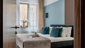 Apartamento conforto | 1 quarto, roupas de cama premium, individualmente decorados