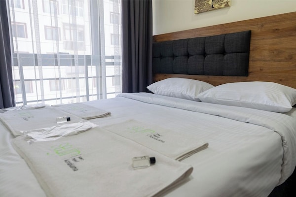 Apartamento Familiar | 1 quarto, quartos insonorizados, roupa de cama fornecida