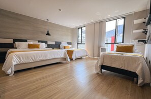 Habitación Familiar Superior | Lençóis de algodão egípcio, roupa de alta qualidade 