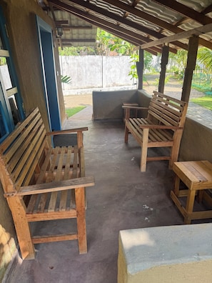 Quarto Triplo, pátio, vista para o jardim | Terraço/pátio interior