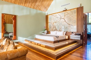1 quarto, roupas de cama premium, cofres nos quartos